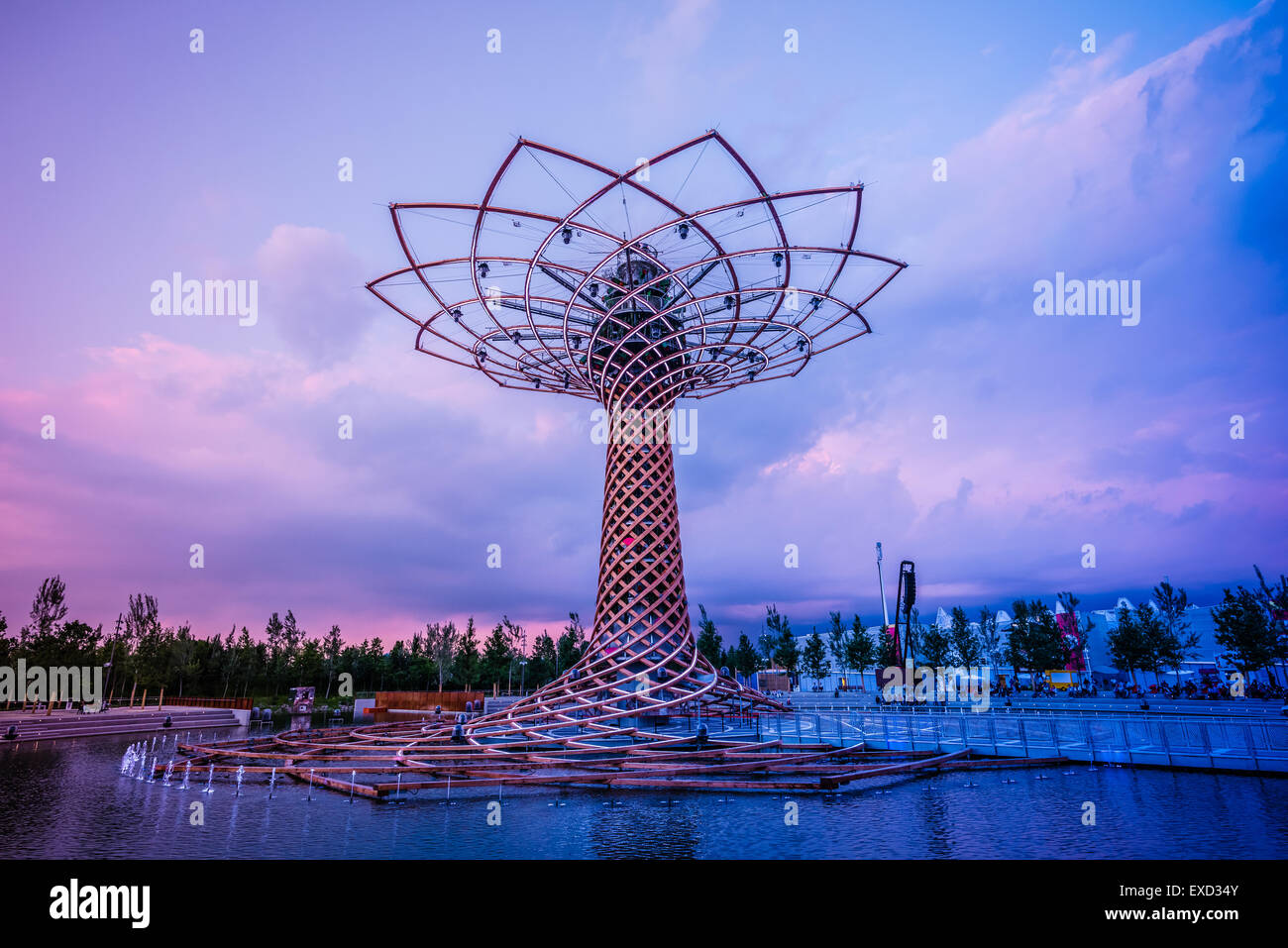 MILAN, ITALY - MAY 27: tree of life at Expo, universal exposition on ...