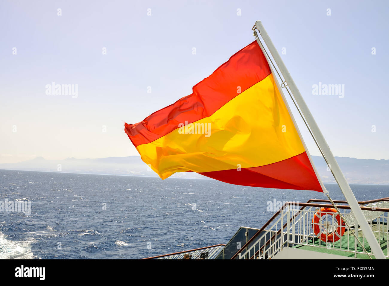 Moving Flag in the Wind Stock Photo - Alamy