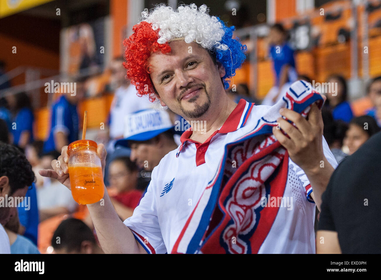 July 11, 2015: A Costa Rica fan during the 1st half of an international ...