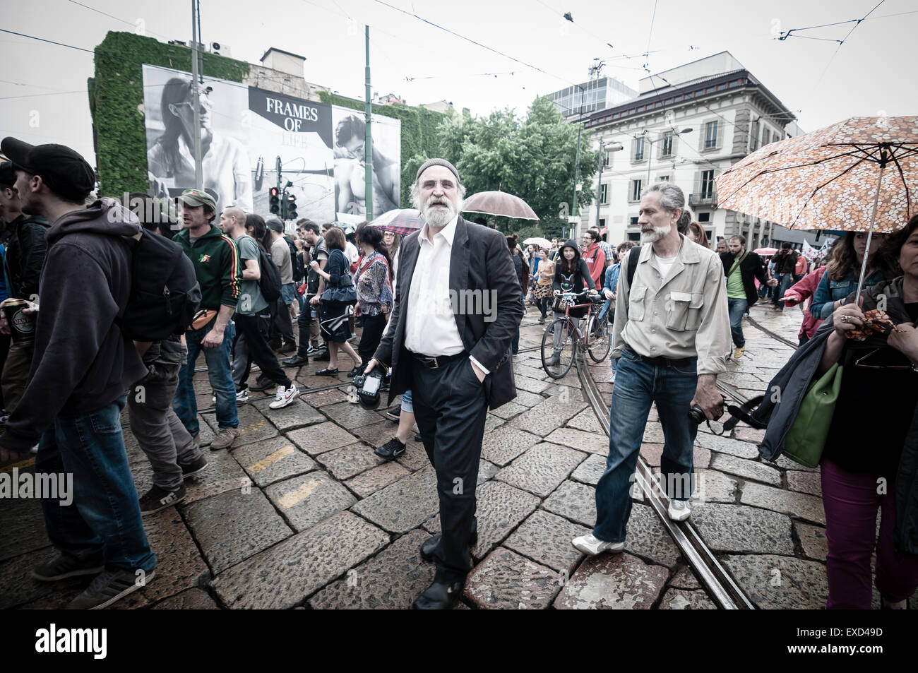 MILAN ITALY - MAY 1: labor day held in Milan on May 1 2013. Every year ...