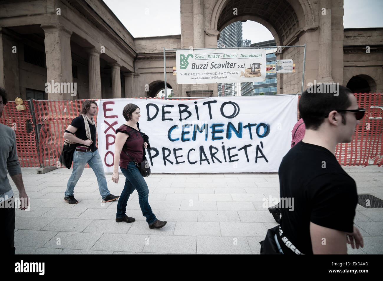 MILAN ITALY - MAY 1: labor day held in Milan on May 1 2013. Every year ...