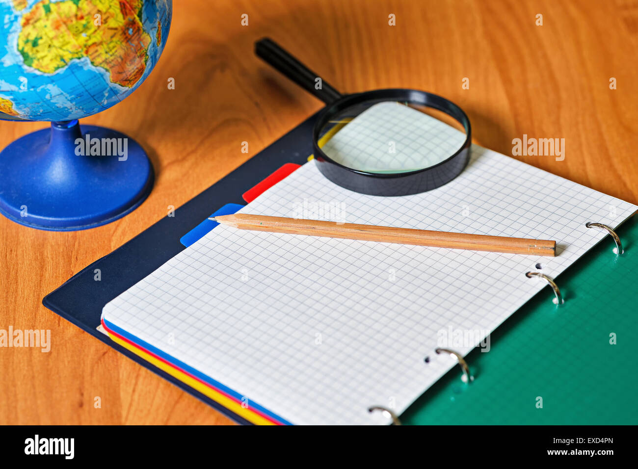 Globe notebook hi-res stock photography and images - Alamy