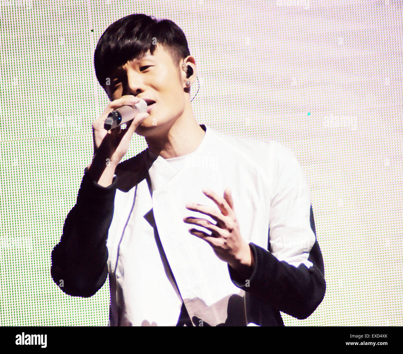 Taipei. 12th July, 2015. Singer Li Ronghao performs during his concert ...