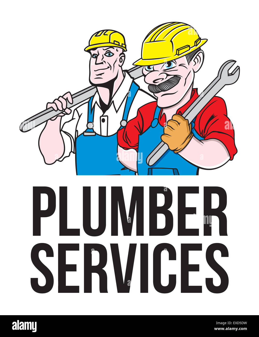 Vector illustrations of the plumber Stock Photo - Alamy
