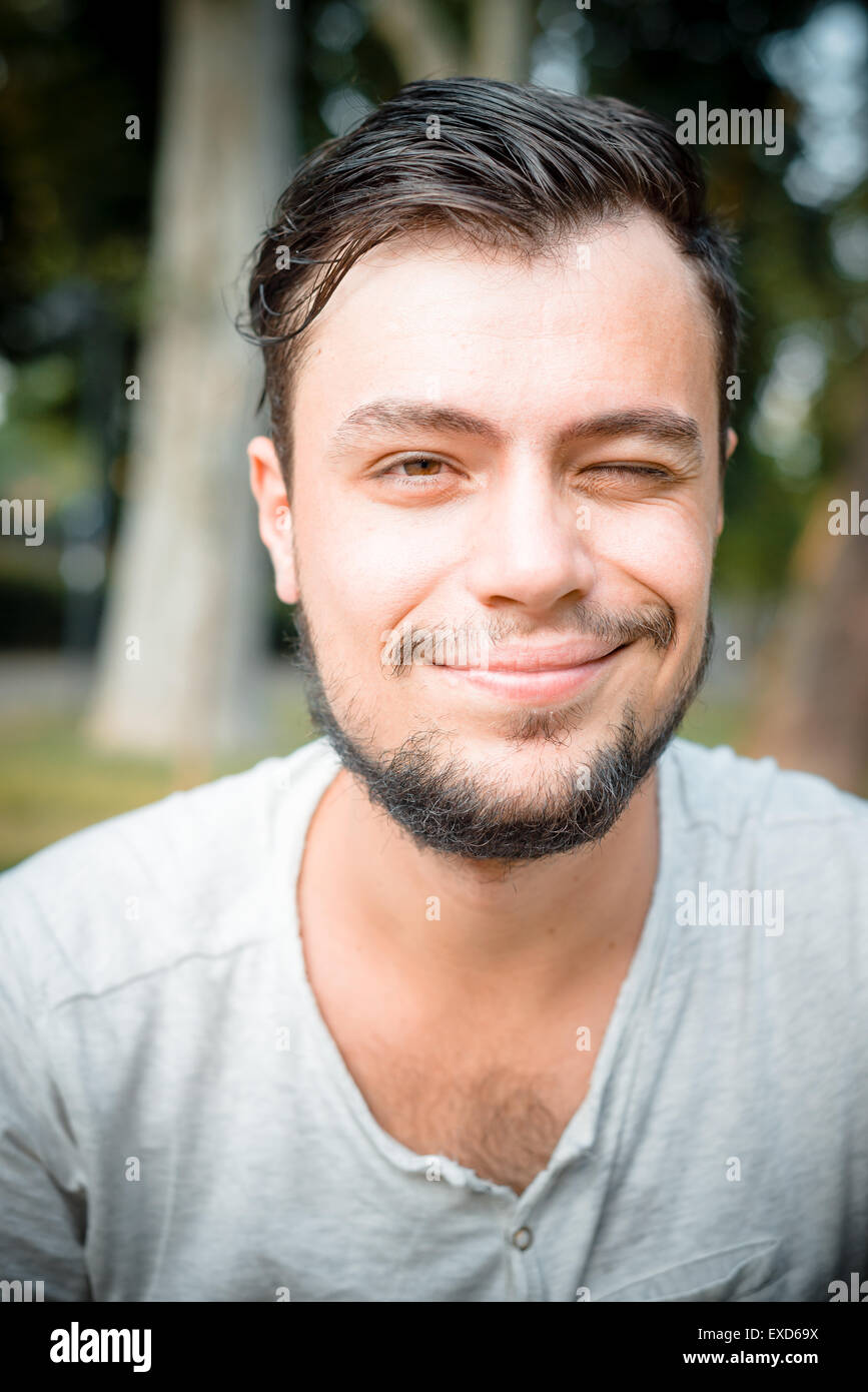 Man winking hi-res stock photography and images - Alamy
