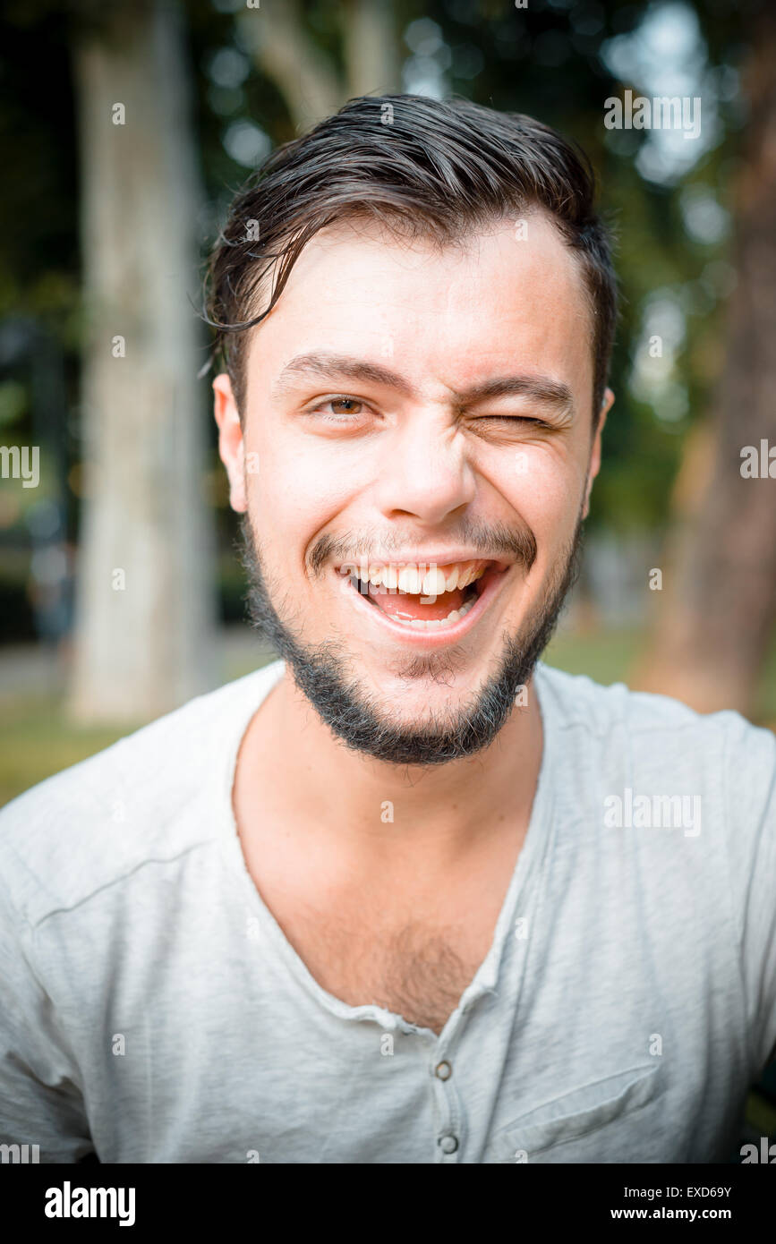 Man winking hi-res stock photography and images - Alamy