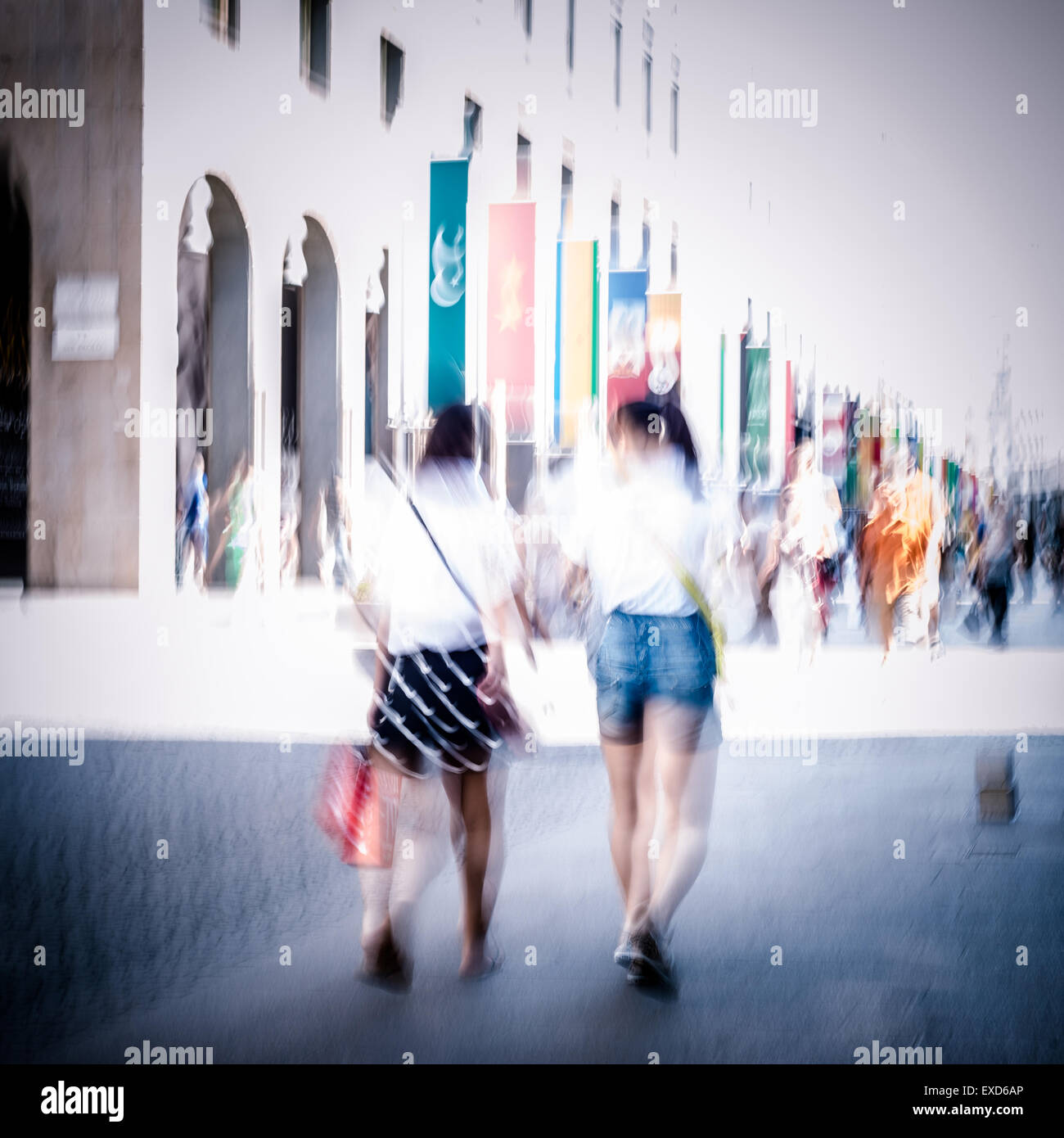 abstract people walking in the street Stock Photo - Alamy