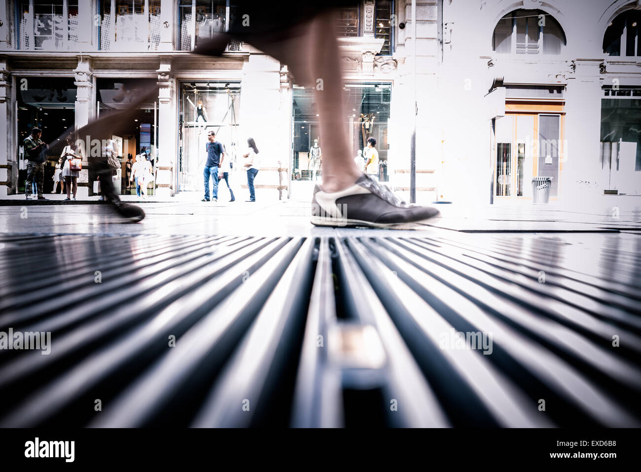 abstract people walking in the street Stock Photo - Alamy