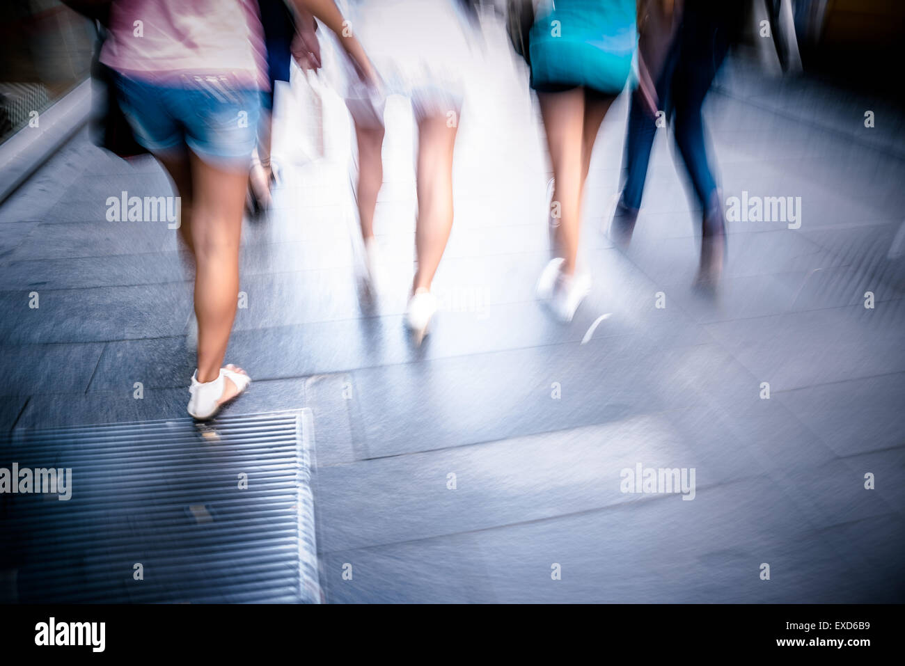 abstract people walking in the street Stock Photo - Alamy