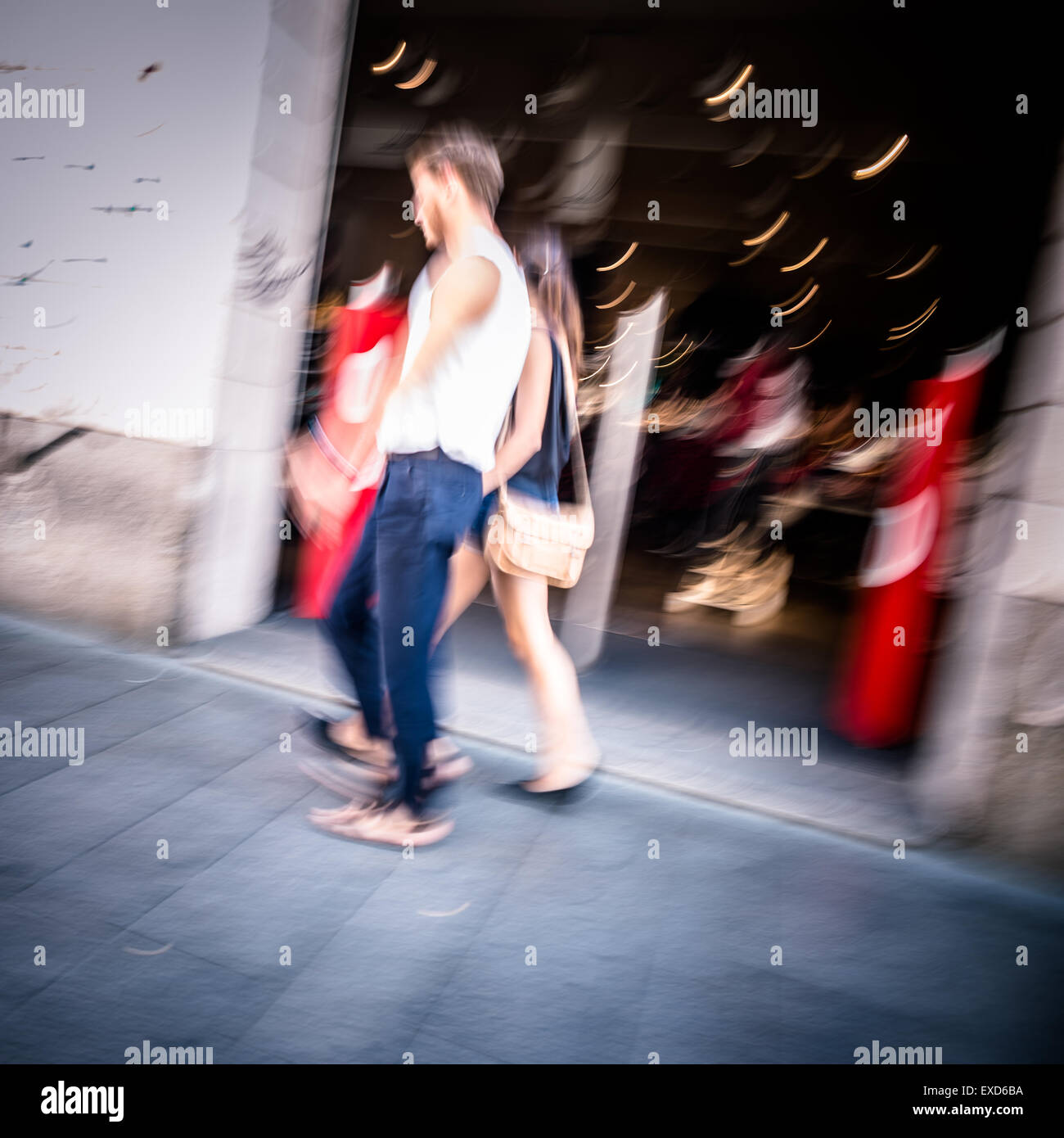 abstract people walking in the street Stock Photo - Alamy