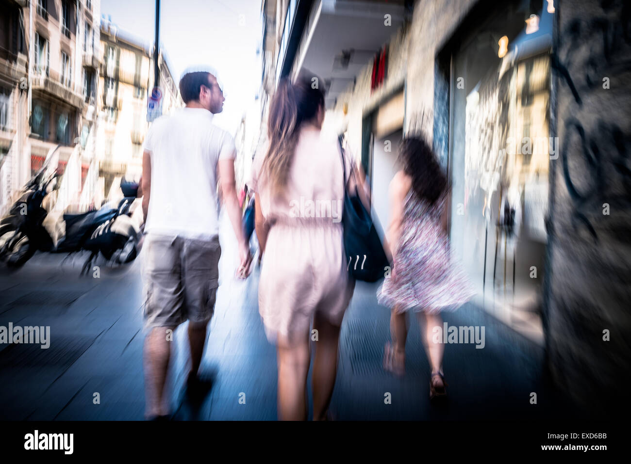 abstract people walking in the street Stock Photo - Alamy
