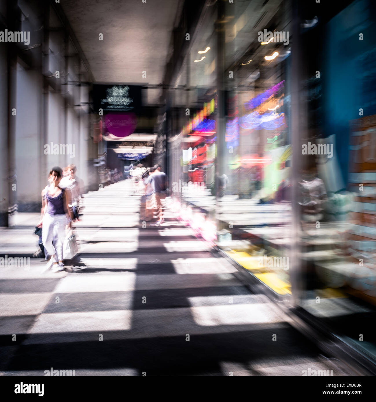 abstract people walking in the street Stock Photo - Alamy