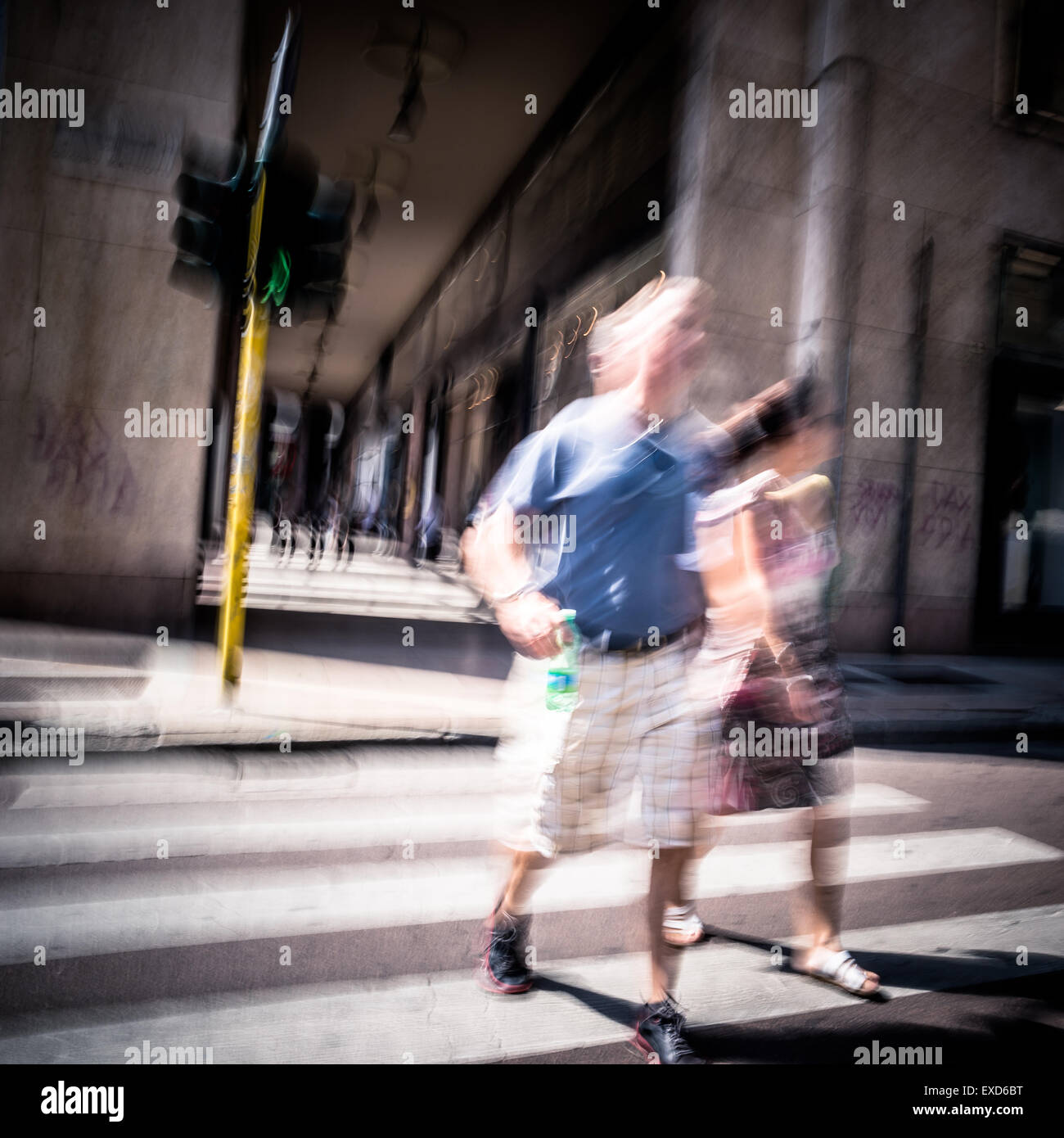 abstract people walking in the street Stock Photo - Alamy
