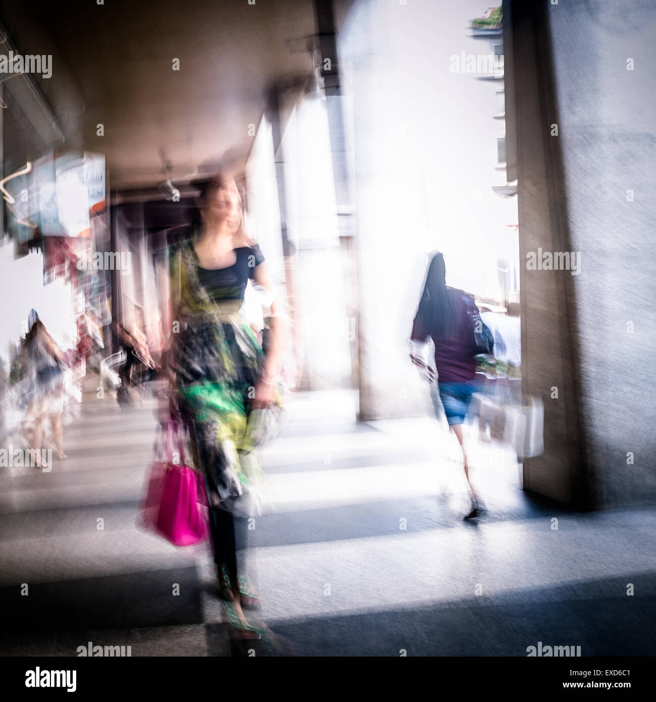 abstract people walking in the street Stock Photo - Alamy