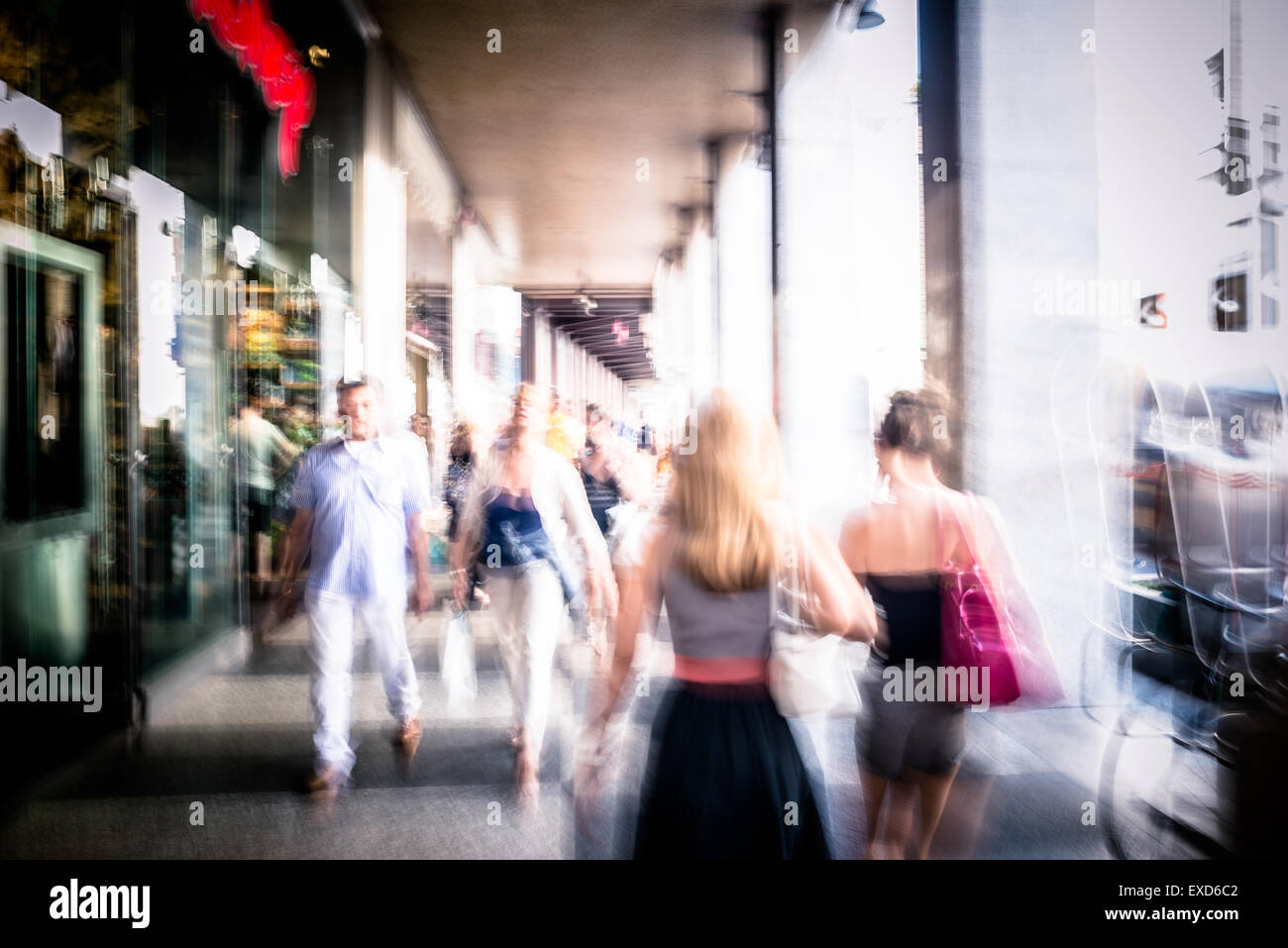 abstract people walking in the street Stock Photo - Alamy