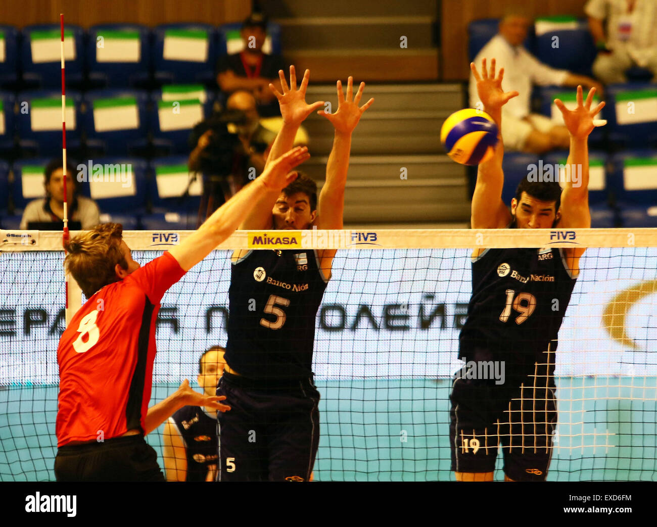Varna, Bulgaria. 11th July, 2015. from left Kevin KLINKENBERG (Belgium ...