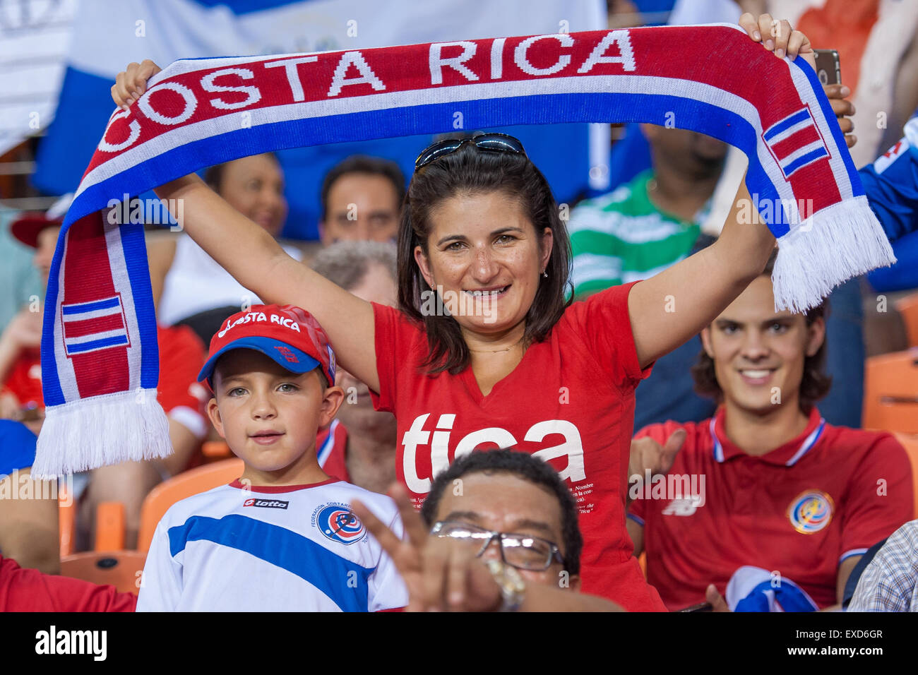 Houston, Texas, USA. 11th July, 2015. Costa Rica fans during the 1st ...