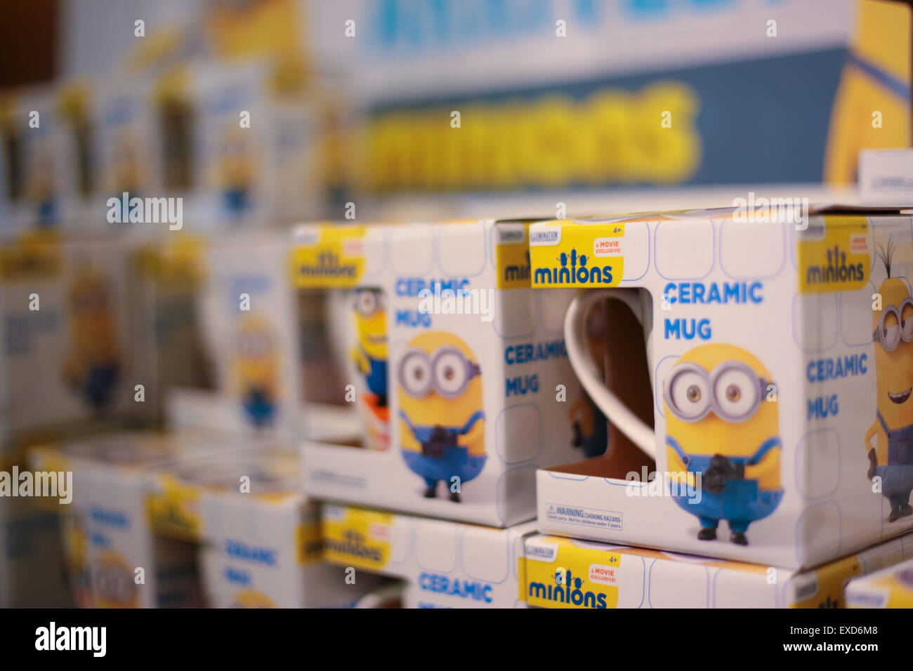 Promotional merchandises for the movie "Minions" at Mid Valley mall ...