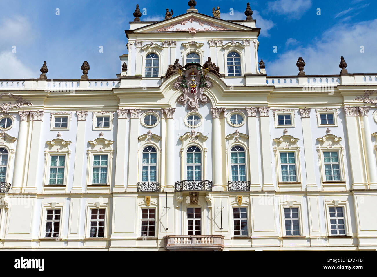 The Archbishop Palace at the entrance to the castle in Prague Stock ...