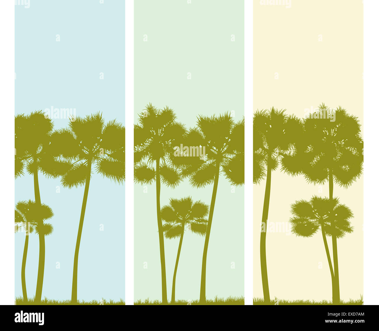 Three palm tree island hi-res stock photography and images - Alamy