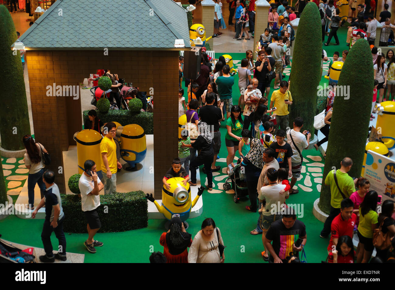 Crowd of family and friends at the promotional roadshow of the movie ...
