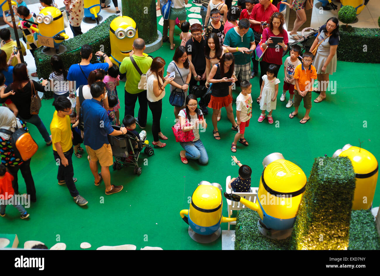Crowd of family and friends at the promotional roadshow of the movie ...