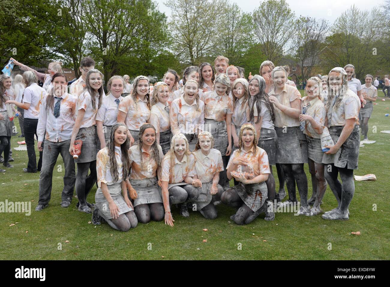Crofton Senior School pupils in Stubbington, Hampshire celebrate their ...
