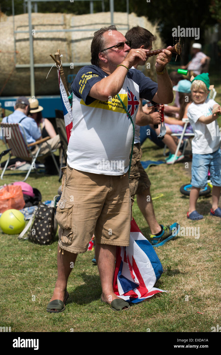 World Pea Shooting Championships at Witcham near Ely, Cambridgeshire UK ...