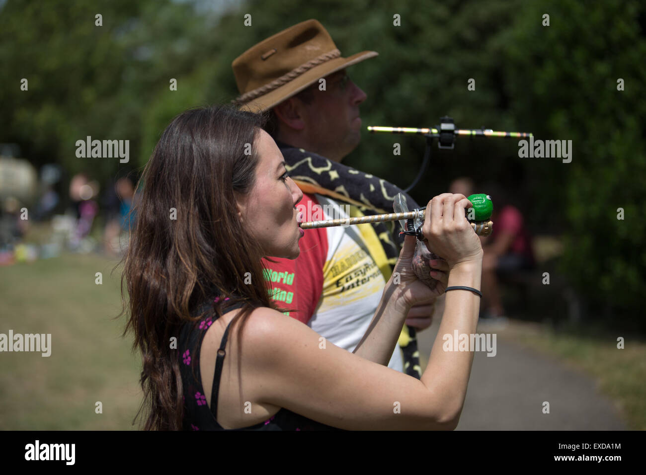 World Pea Shooting Championships at Witcham near Ely, Cambridgeshire UK ...