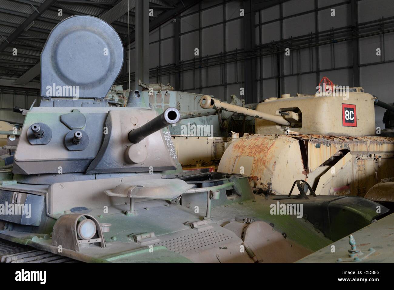 Bovington Tank Museum, Dorset, UK. Vintage tanks on display Stock Photo ...