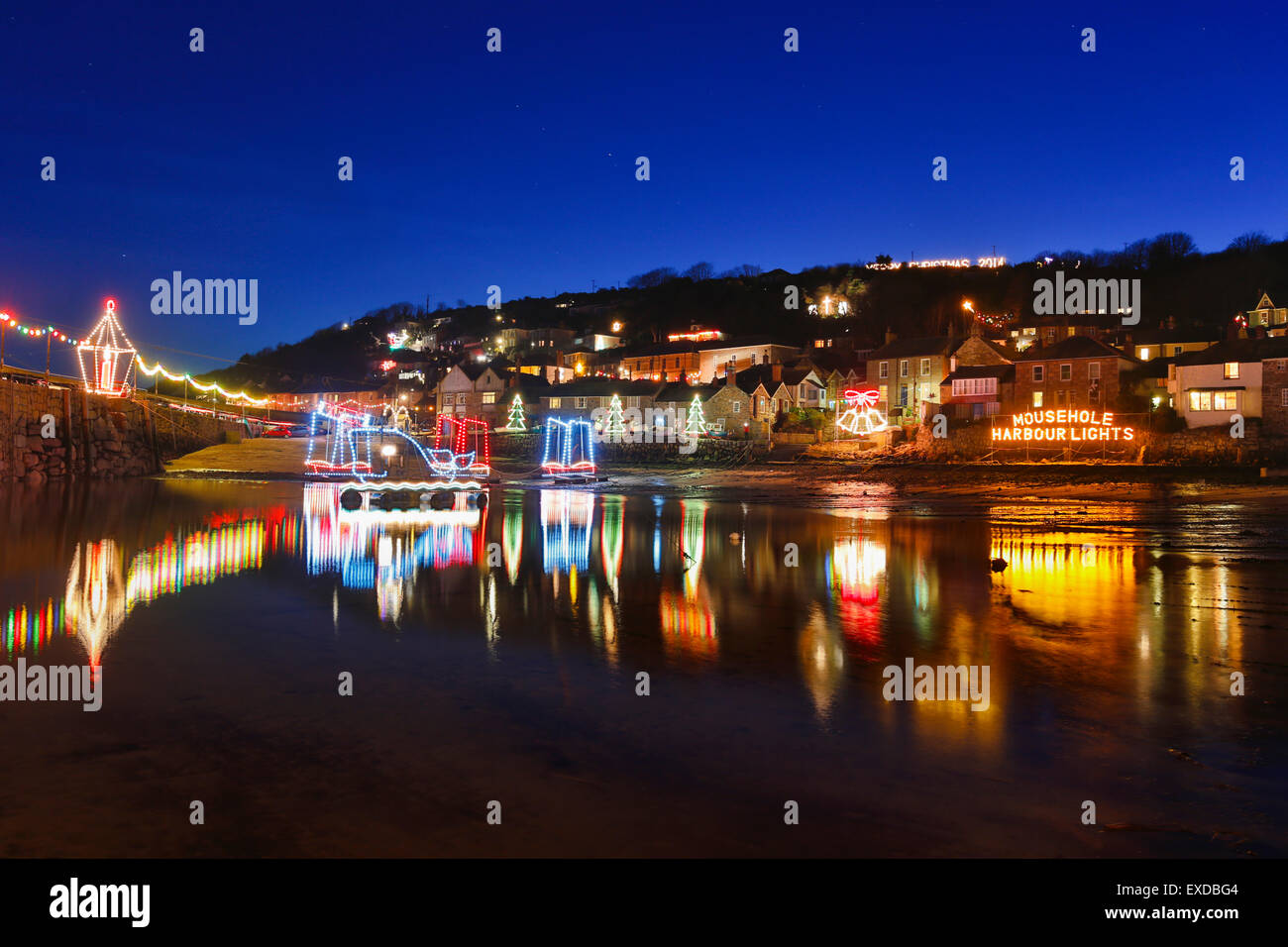 Mousehole cornwall lights hi-res stock photography and images - Alamy