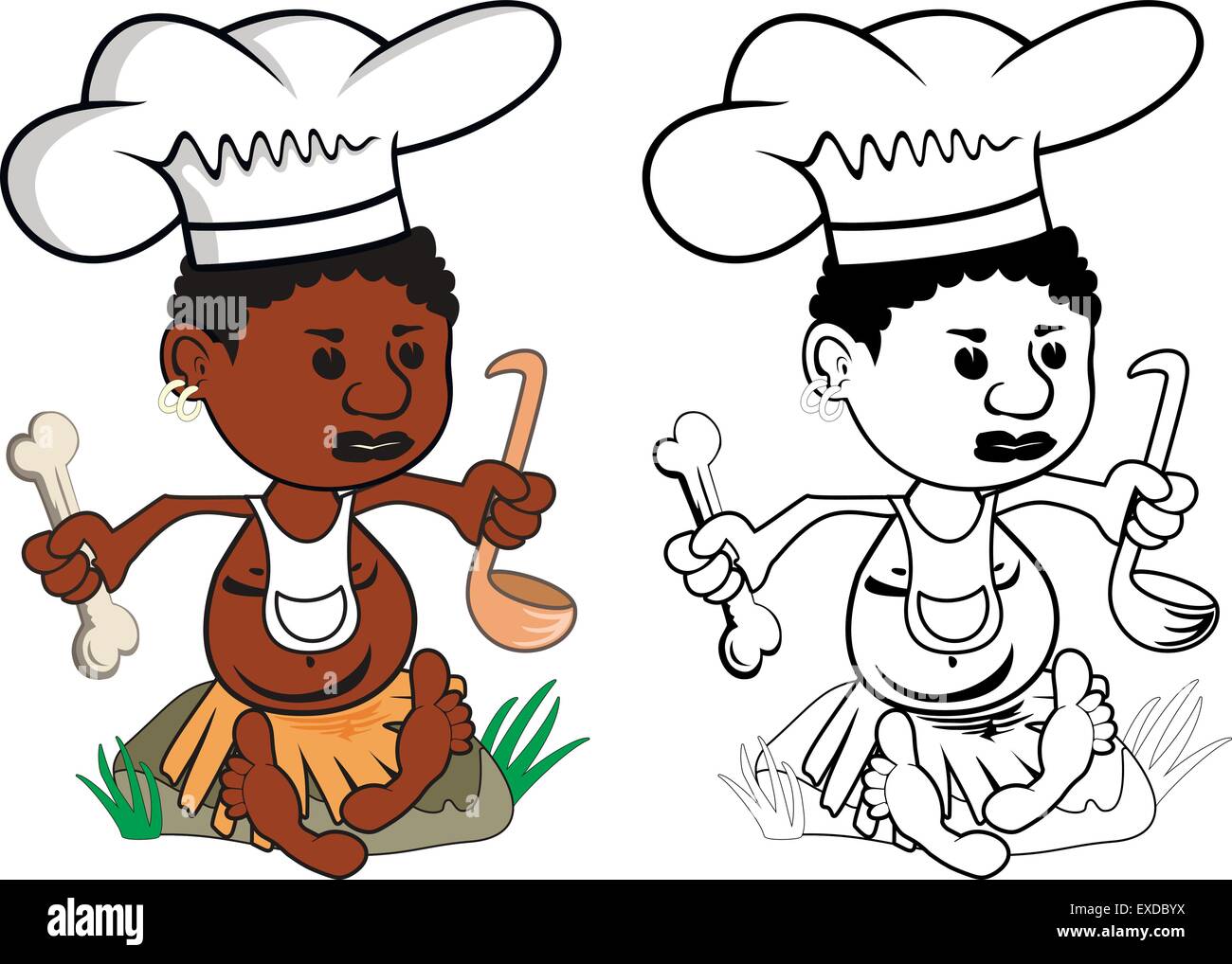 Gourmet african food Stock Vector Images - Alamy