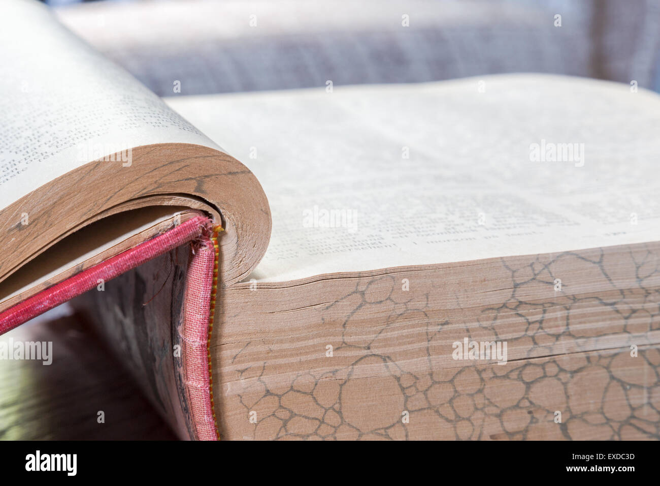 Old antique open book cover hi-res stock photography and images - Alamy