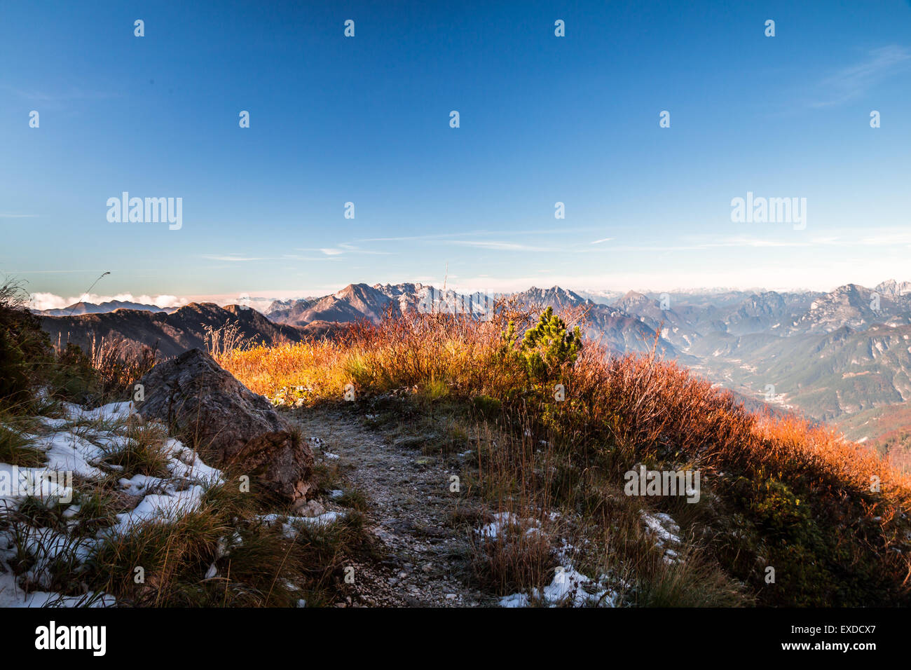 Fall is coming in the italian alps Stock Photo - Alamy