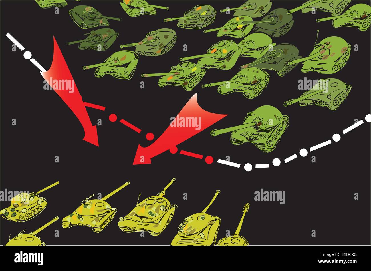 Tanks invasion Stock Vector Images - Alamy