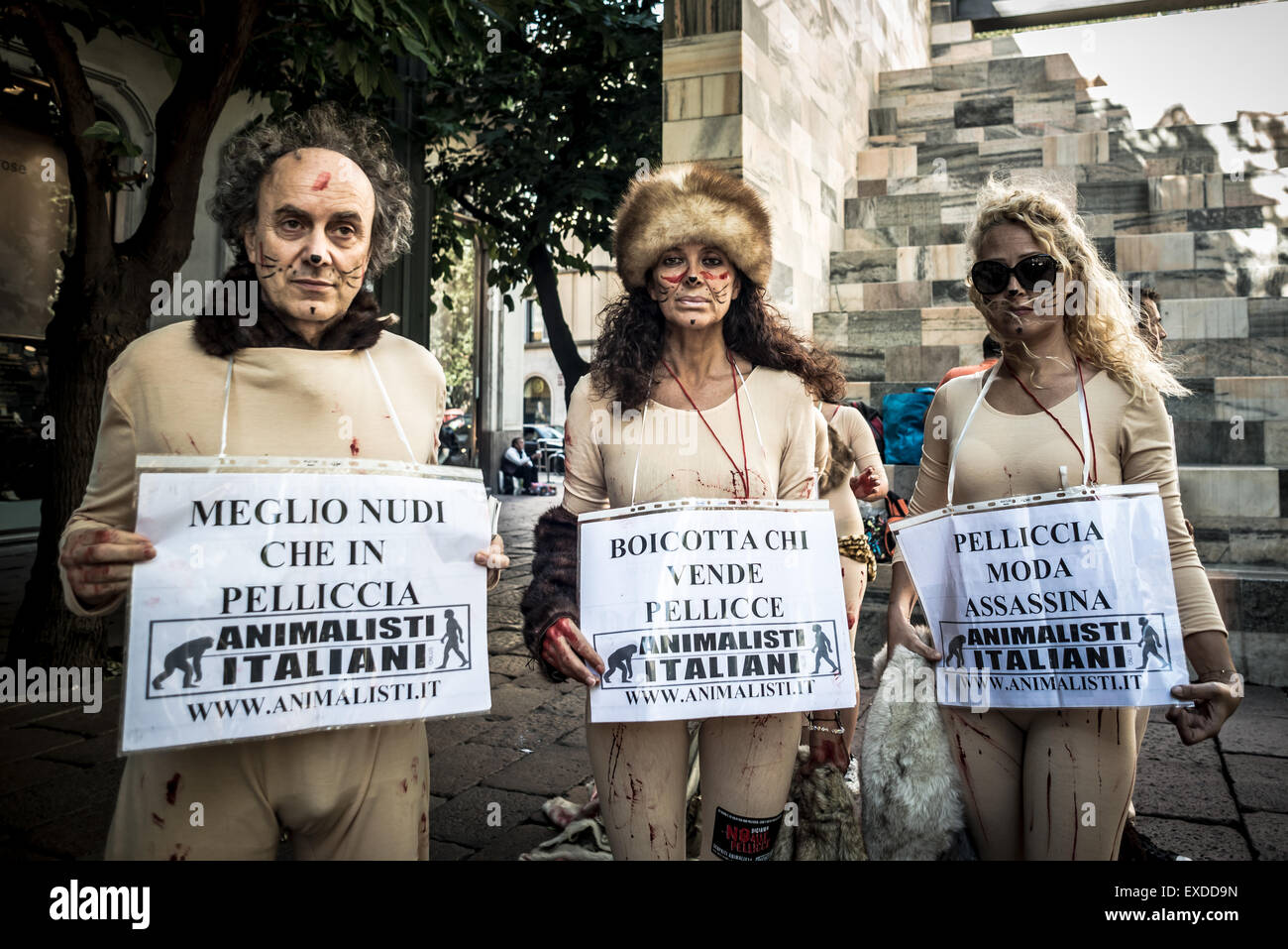 MILAN, ITALY - SEPTEMBER 17: Animalisti Italiani protest on September ...