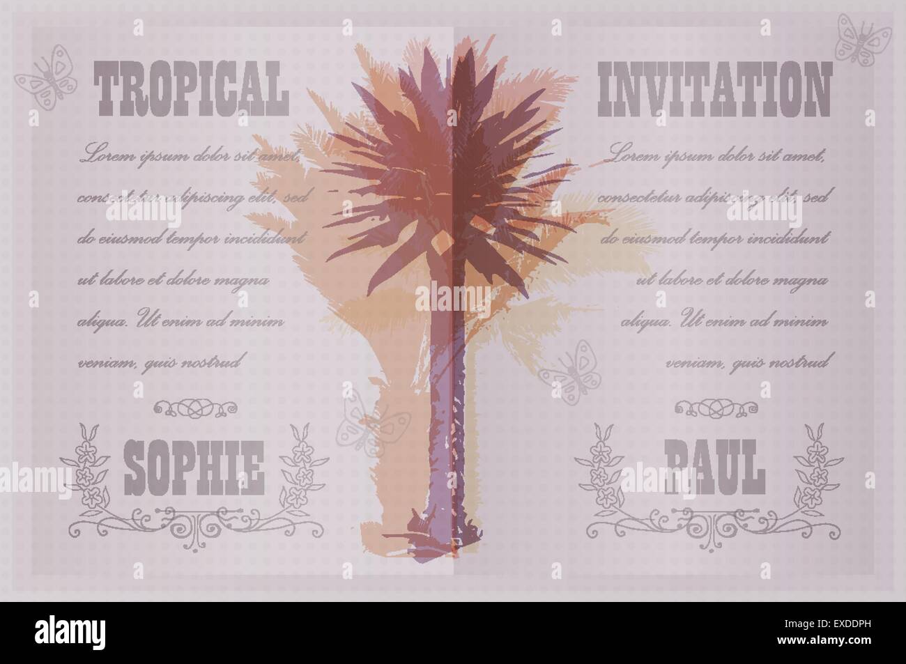 Template with palm trees Stock Vector Image & Art - Alamy