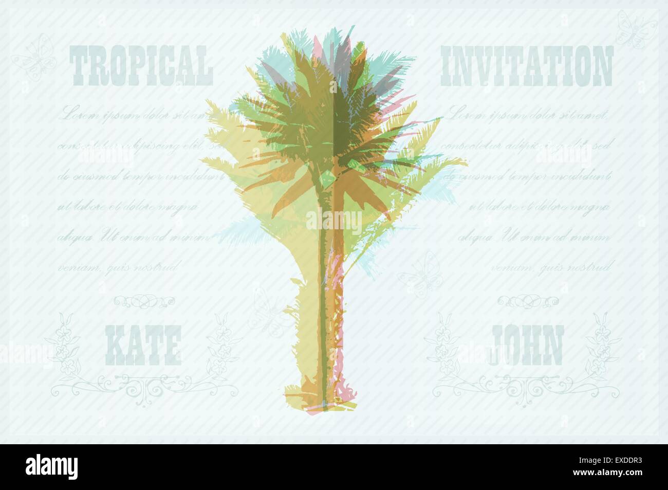 Template with palm trees Stock Vector Image & Art - Alamy