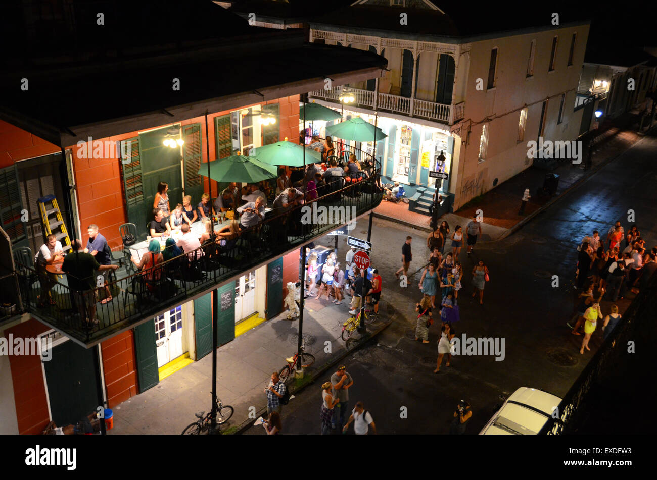 french quarter balcony french style buildings new orleans Stock Photo ...