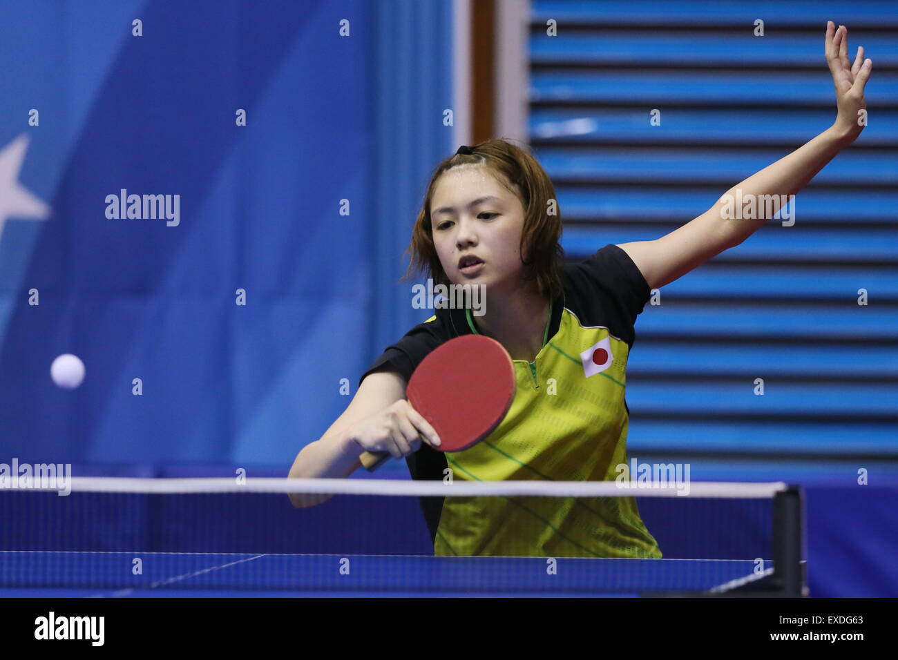 Gwangju, South Korea. 12th July, 2015. Rei Yamamoto (JPN) Table Tennis ...