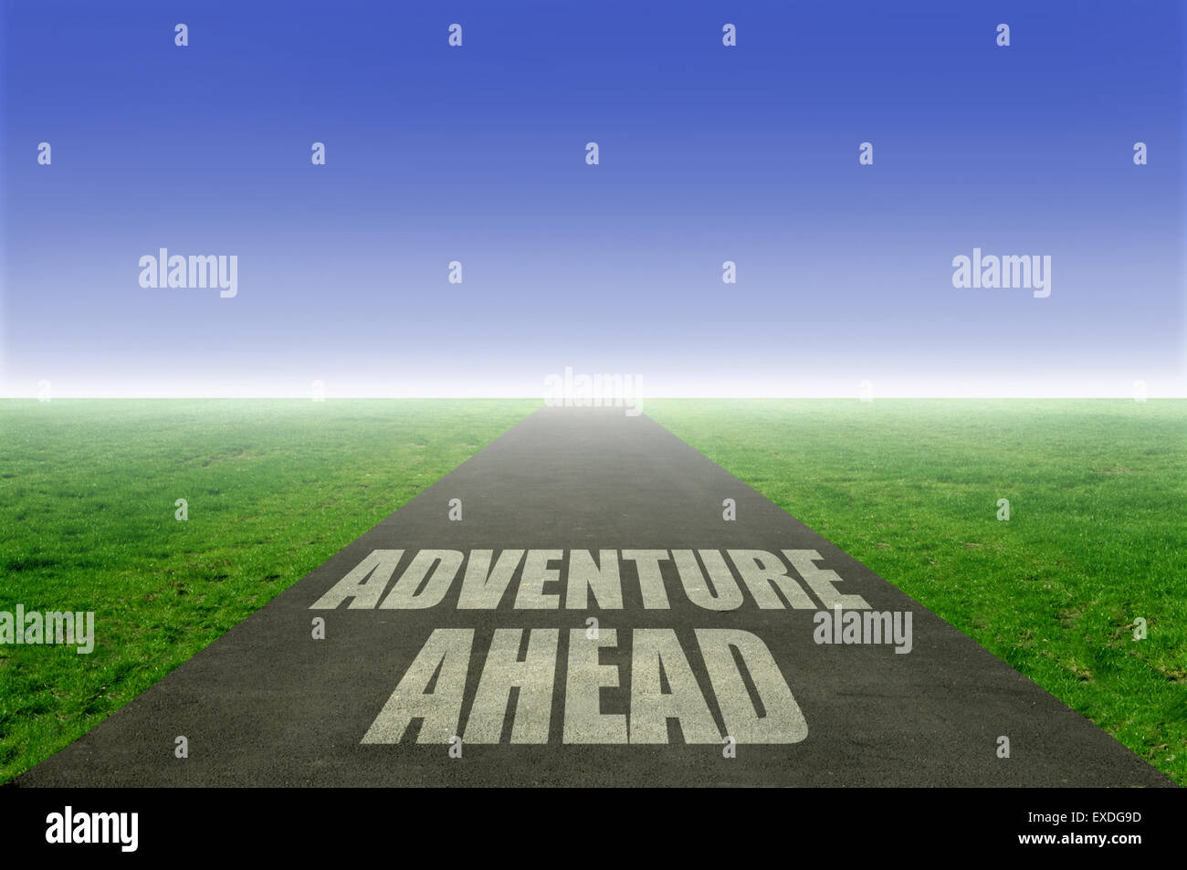 Adventure ahead on an open road Stock Photo - Alamy