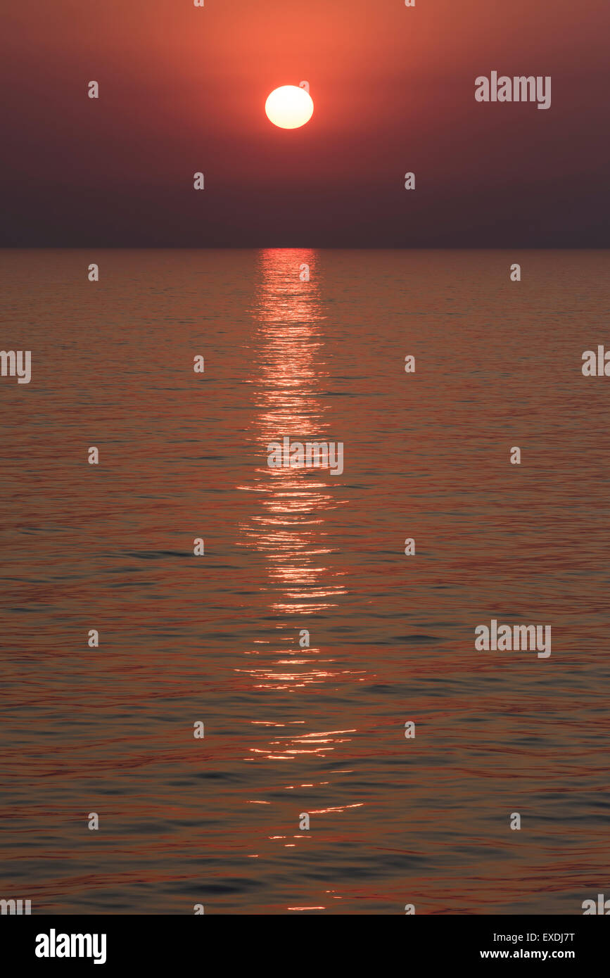 Spectacular Sunset over the Sea of Japan, near Akita Japan Stock Photo ...