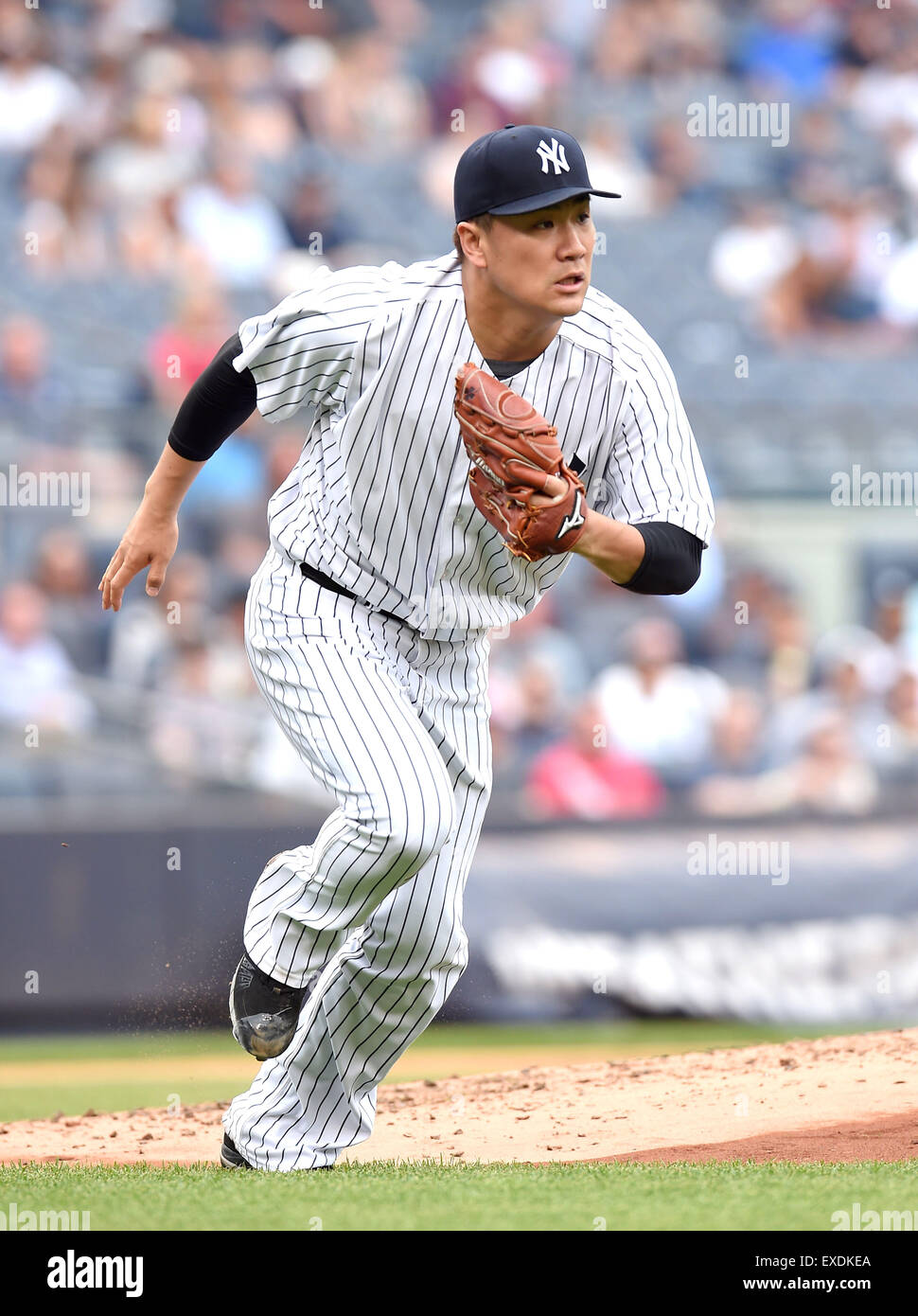 New York, USA. 9th July, 2015. Masahiro Tanaka (Yankees) MLB : New York Yankees starting pitcher ...