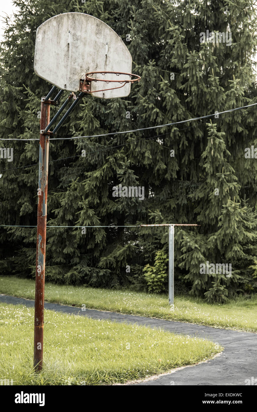 Basketball Hoop Rural Indiana Stock Photo - Alamy