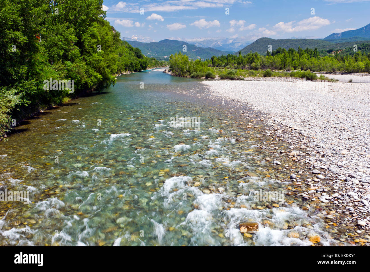 Rio Cinca at Ainsa, Aragón, Spain Stock Photo - Alamy