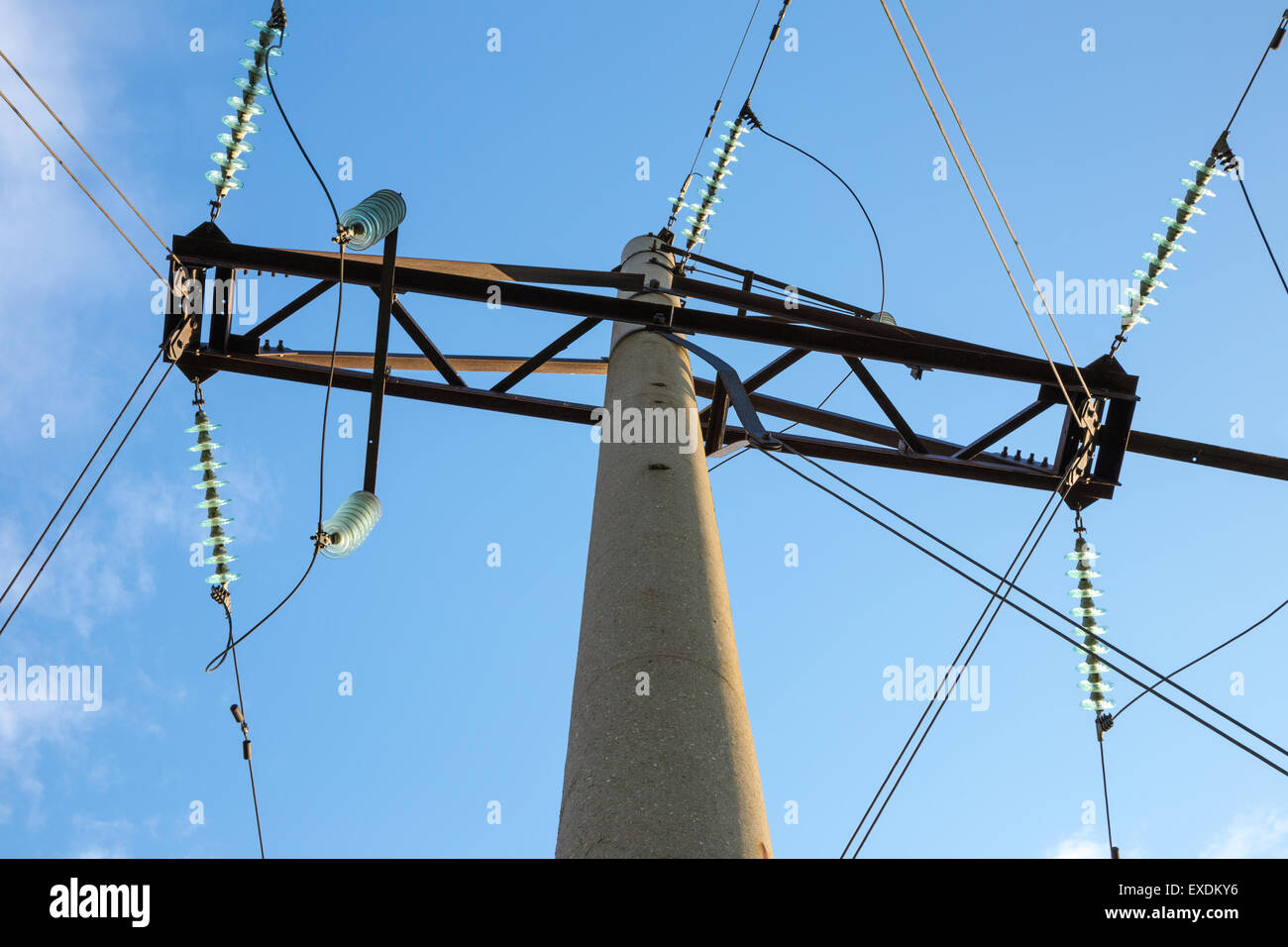 reinforced concrete power transmission tower Stock Photo - Alamy