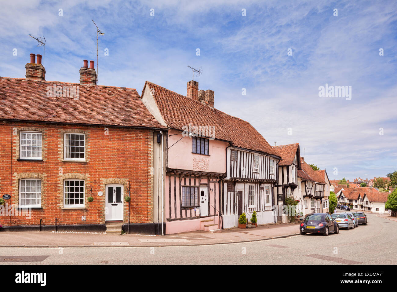 High Street in Lavenham,England's best preserved medieval village ...