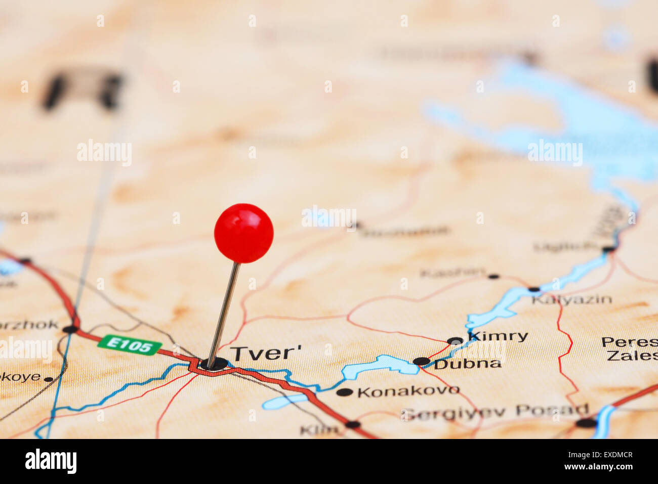 Tver on a map hi-res stock photography and images - Alamy