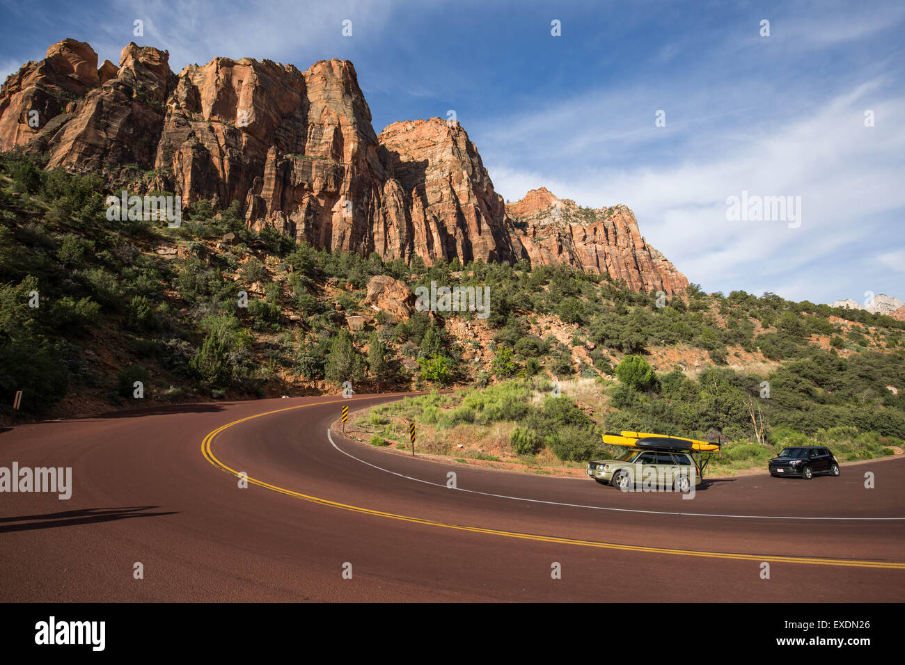 Highway 9, Zion National Park, USA Stock Photo - Alamy