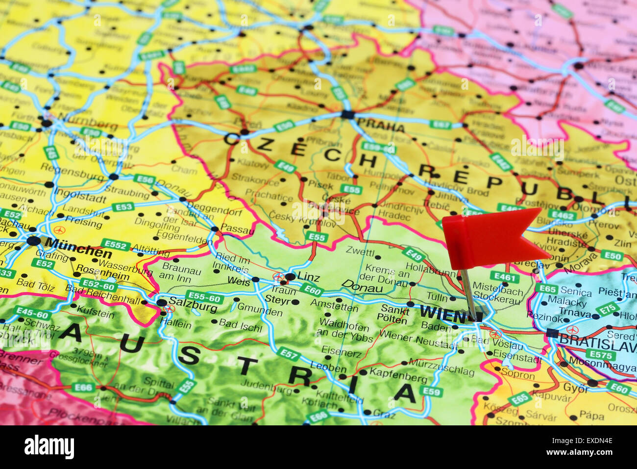 Map of vienna hi-res stock photography and images - Alamy
